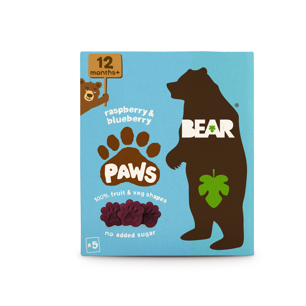 Bear Paws Raspberry & Blueberry 5 Pack x 4 - Snackutopia – snackutopia.com